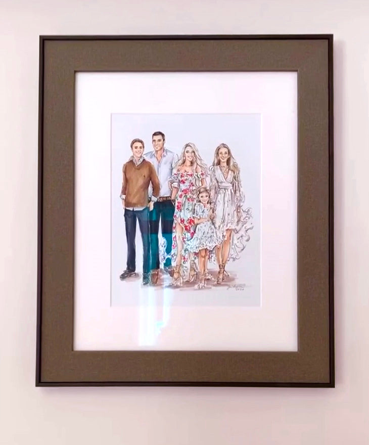 PREMIER Custom Group Illustration with Solid Background ~ 5+ Figures ...